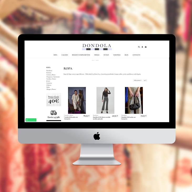 Dondola Moda - Portfolio - Diseño y Desarrollo Web Zaragoza